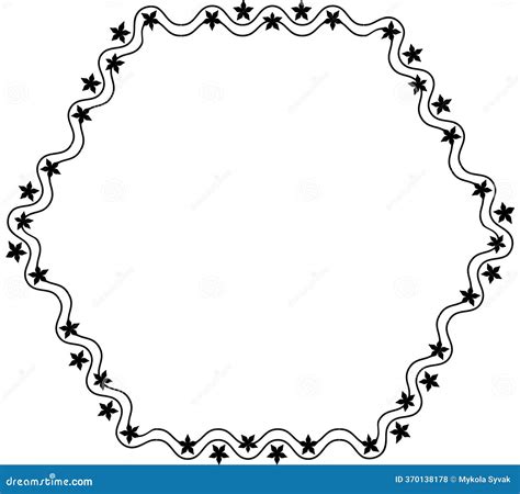 Stitch Border Frame Vector Illustration 370138178