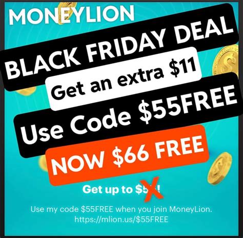 Moneylion Black Friday Promo Code Sign Up Using Code “55free” And