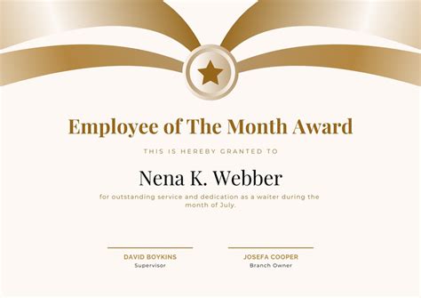 Page 6 Free And Customizable Employee Of The Month Templates