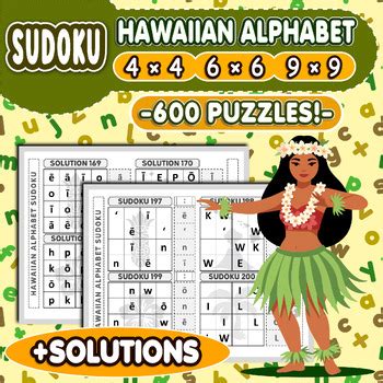 Hawaiian Alphabet Sudoku Puzzles Fun Letter Games For Learning ʻŌlelo