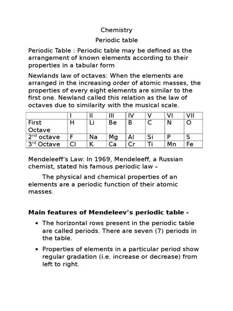 Chemistry Priodic Table Pdf Periodic Table Ion