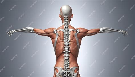 Premium Photo A 3d Rendered X Ray Of The Thoracic Spine Depicting
