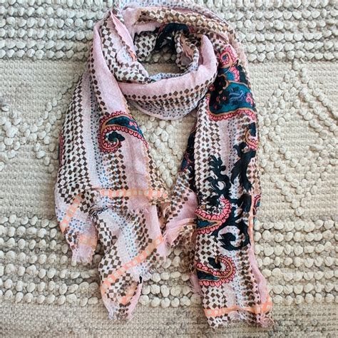 J Crew Accessories Jcrew Paisley Print Linen Blend Scarf Os Poshmark