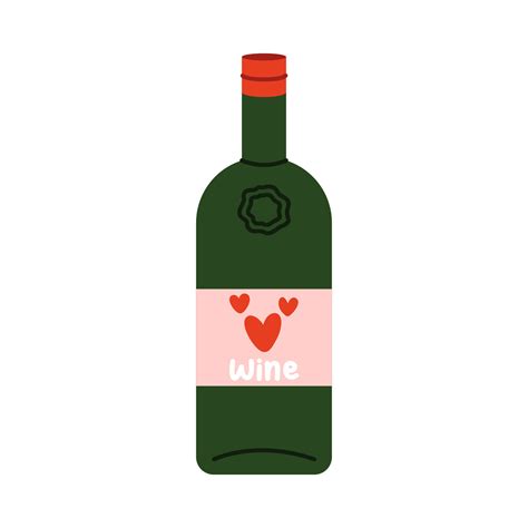 Cute Wine Bottle Isolated On White Background 27390057 Vector Art At