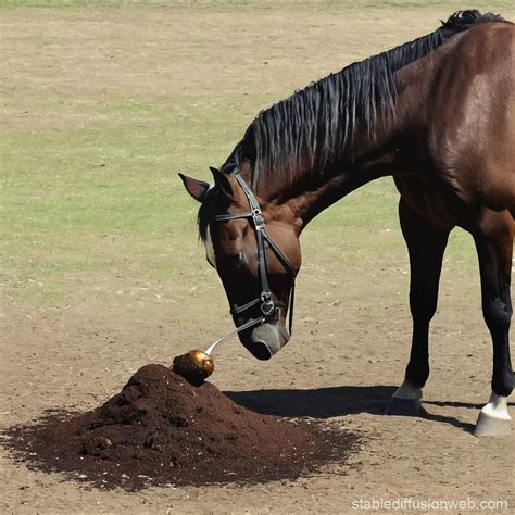 Horse Eating Poop Stable Diffusion Online