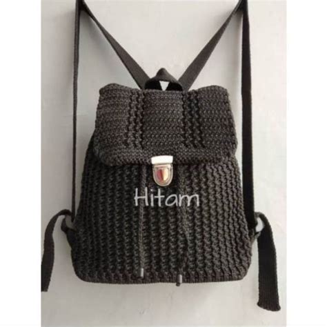 Womens Plain Backpack Knitting Bag Shopee Malaysia
