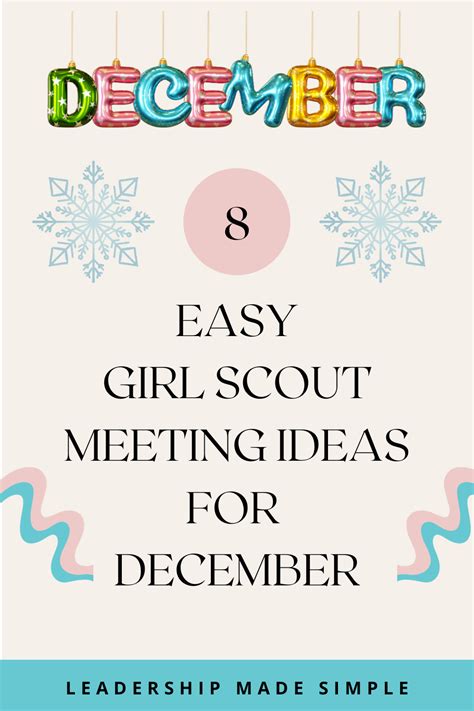 8 Easy Girl Scout Meeting Ideas For December Troop Leader