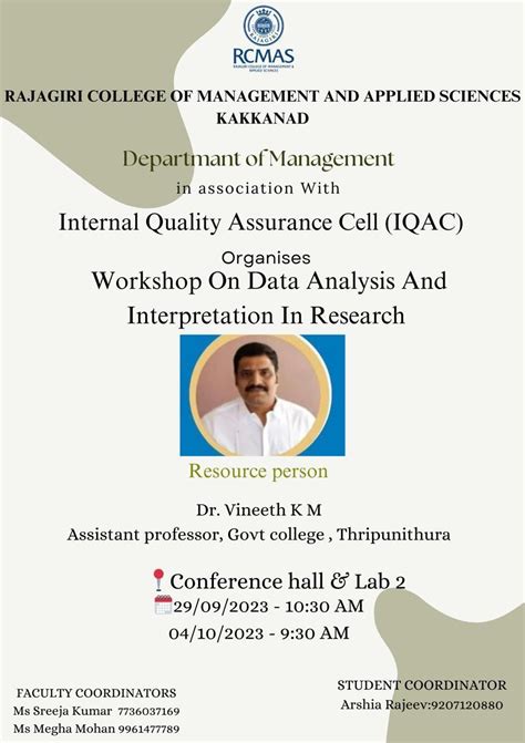 Rcmas Workshop On Data Analysis And Interpretation In Research