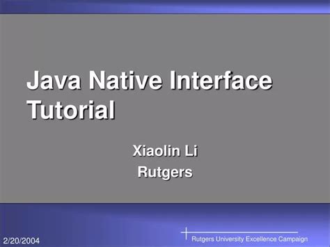 PPT Java Native Interface Tutorial PowerPoint Presentation Free Download ID