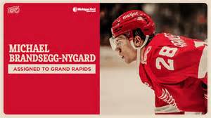 Red Wings Assign Michael Brandsegg Nygård To Grand Rapids Detroit Red