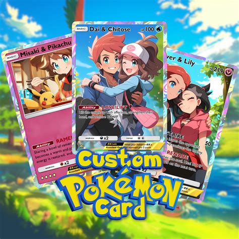 Custom Couple Pokemon Card Custom Pokemon Card Design