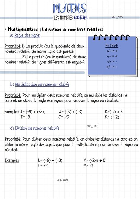 Exercices Corrigés Sur Les Nombres Relatifs 5ème Règles De Calcul