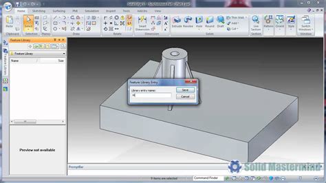 Solid Edge Part Top Tips How To Use The Feature Library With