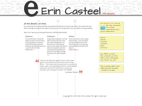 Erin Casteel Script Supervisor Erin Casteel