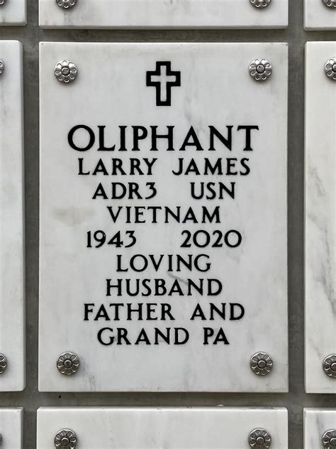 Larry James Oliphant 1943 2020 Find A Grave Memorial