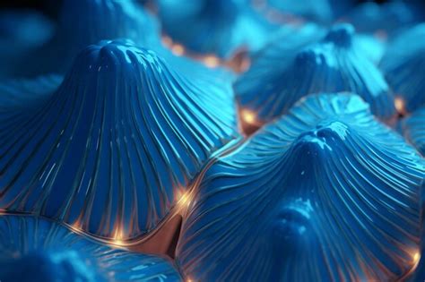 Premium Photo Sea Shell Pattern In Blue
