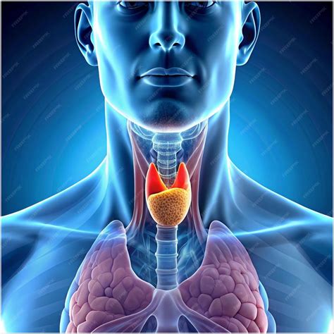 Enlarged Thyroid Gland Depicted In Detailed Thyroid Gland Enlargement