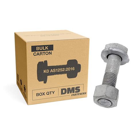 M20 X 45mm Structural Assembly K0 As12522016 Class 88 Galvanised Dms Fasteners