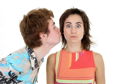 Baiser Sur La Joue Image Stock Image Du Hommes Adoration 261757