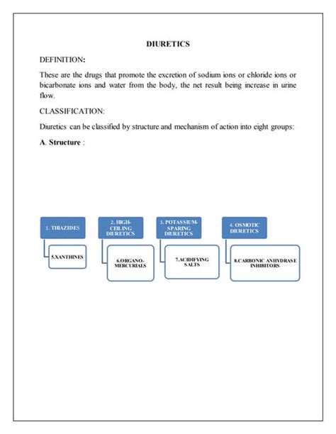 Diuretics Pdf