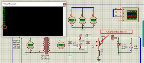 Variable Resistor In Proteus Measure 3 Phase Voltages Using Arduino