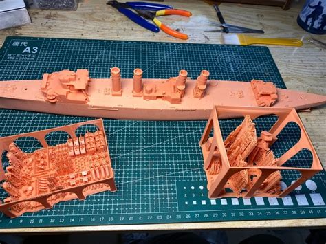 3d Printed Kits 1350 Uss Marblehead Cl 12 Omaha Class Cruiser Full