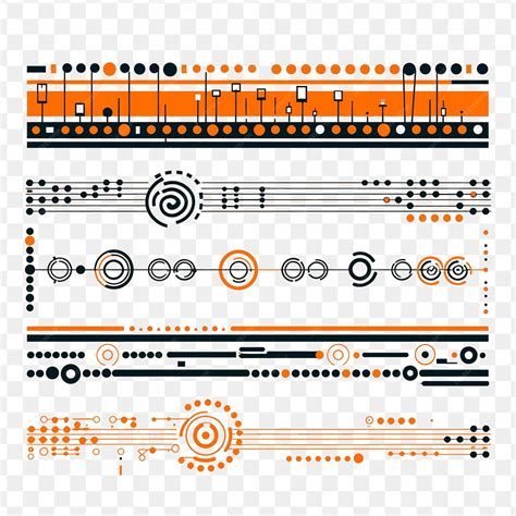 Premium Psd Technology String Borderlines Design With Computer Motifs