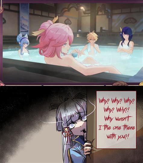 Raiden Shogun Yae Miko Aether Kamisato Ayaka And Yumemizuki Mizuki Genshin Impact Drawn By