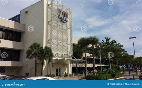 Florida International University Engineering Center Building With A Fiu Sign On It Editorial