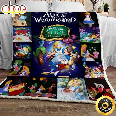 Alice In Wonderland Disney Blanket T For Fans Movie Disney