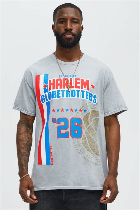 The Original Harlem Globetrotters 23 Short Sleeve Tee Grey Fashion Nova