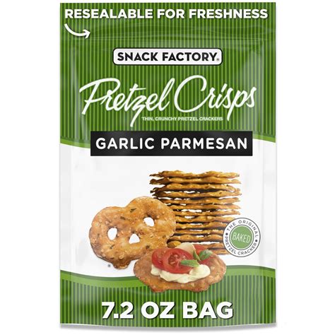 Snack Factory Garlic Parmesan Flat Chips Pretzel Crisps 7 2 Oz