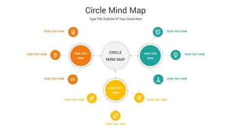 Circle Mind Map Diagram Powerpoint Template Map Diagram Mind Map
