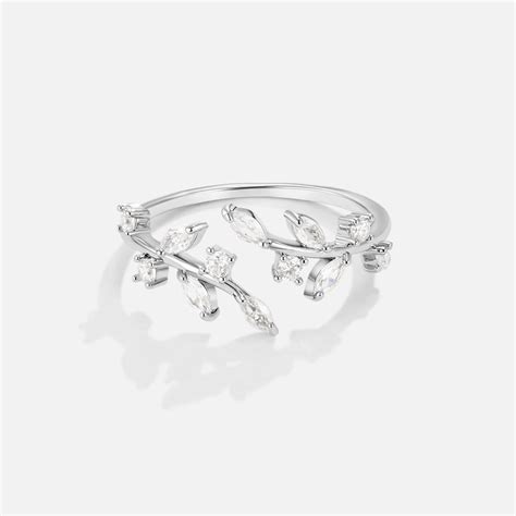 Silver Crystal Vine Ring Beautiful Earth Boutique