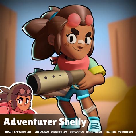 Star Skin Concept Adventurer Shelly Brawlstars