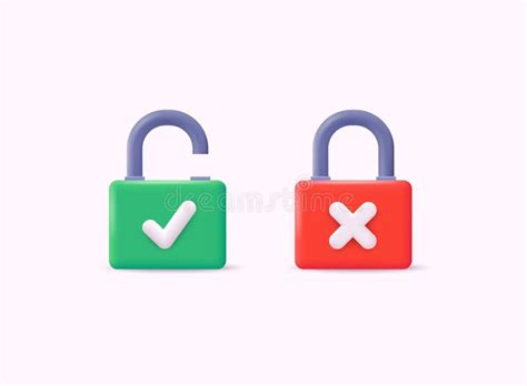 Set Of Lock And Unlock Sign Security Concept Security Safety Encryption Protection Privacy