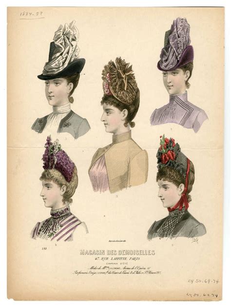 Headgear 19th Century Plate 076 Victorian Hats Historical Hats
