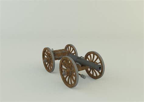 Assembly Cannon 3d Model Cgtrader