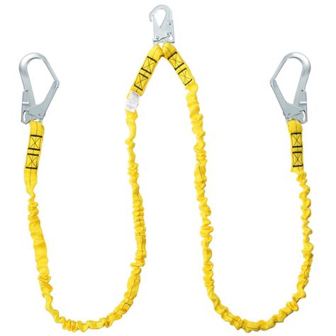 Vevor 38mm Safety Lanyard 6ft183m Fall Protection Lanyard 2 Hooks Yellow Vevor Au