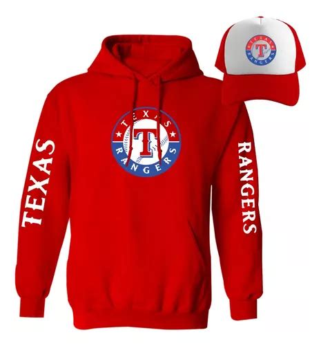 Kit Sudadera Gorra Sublimada Modelo Texas Rangers Meses Sin Interés