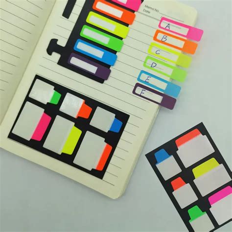 Assorted Design Mini Margin Tabs Neon Colored Cut Tabs Temu Australia