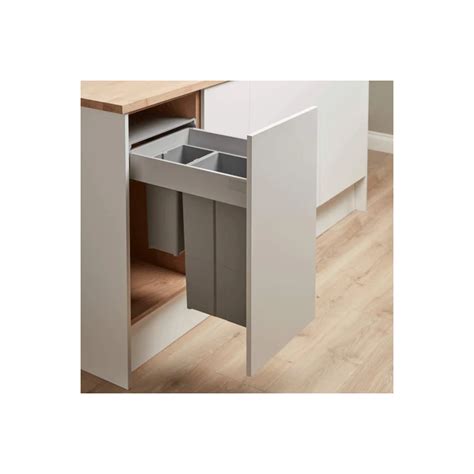 Pullboy Z Integrated Recycling Bin 400mm Door 37l 1 X 29l And 1 X 8l