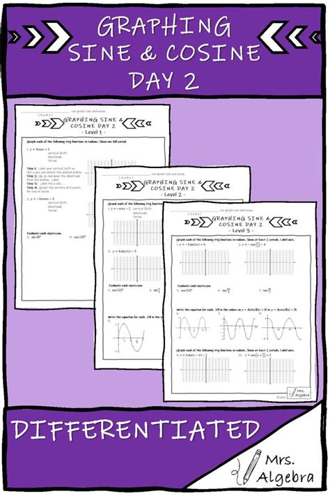 Differentiated Graph Sine And Cosine Day 2 Leveled Practice