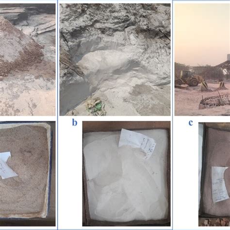 Presentation Of Sampling Areas Above And Samples Below A