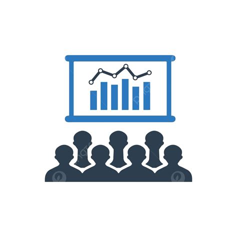 Presenting Graphical Report Icon Icon Meeting Training Vector Icon