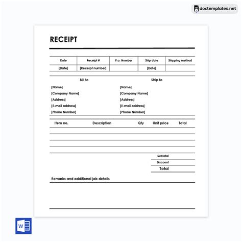 20 Payment Receipt Templates Step By Step Guide