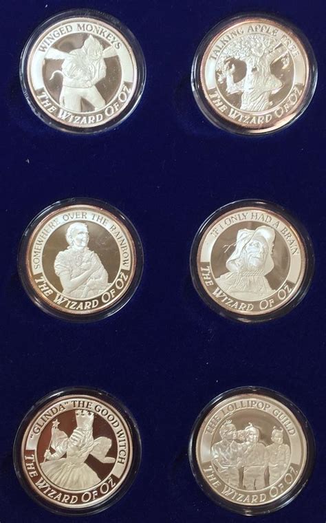 Wizard Of Oz Silver Coin Set 50th Anniversary 12 Pieces 999 Silver