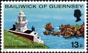 Stamp Point Robert Lighthouse Sark Guernsey Bailiwick Lighthouses