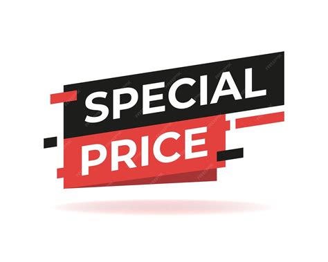 Special Price Text Red Ribbon Tag Banner Sale Sign Advertising
