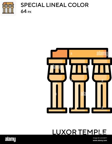 Luxor Temple Special Lineal Color Icon Illustration Symbol Design Template For Web Mobile Ui